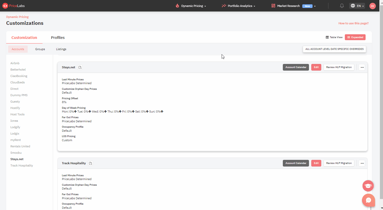 Check-in & Check-out feature