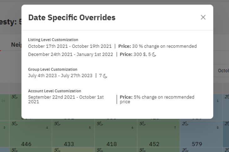 Adding Date-Specific Overrides in PriceLabs