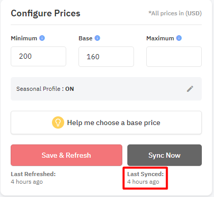 How does sync work in PriceLabs